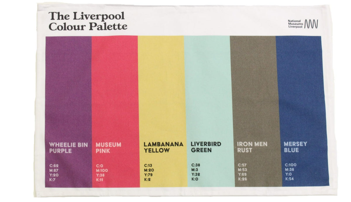 The Liverpool Colour Palette Tea Towel - National Museums Liverpool Shop