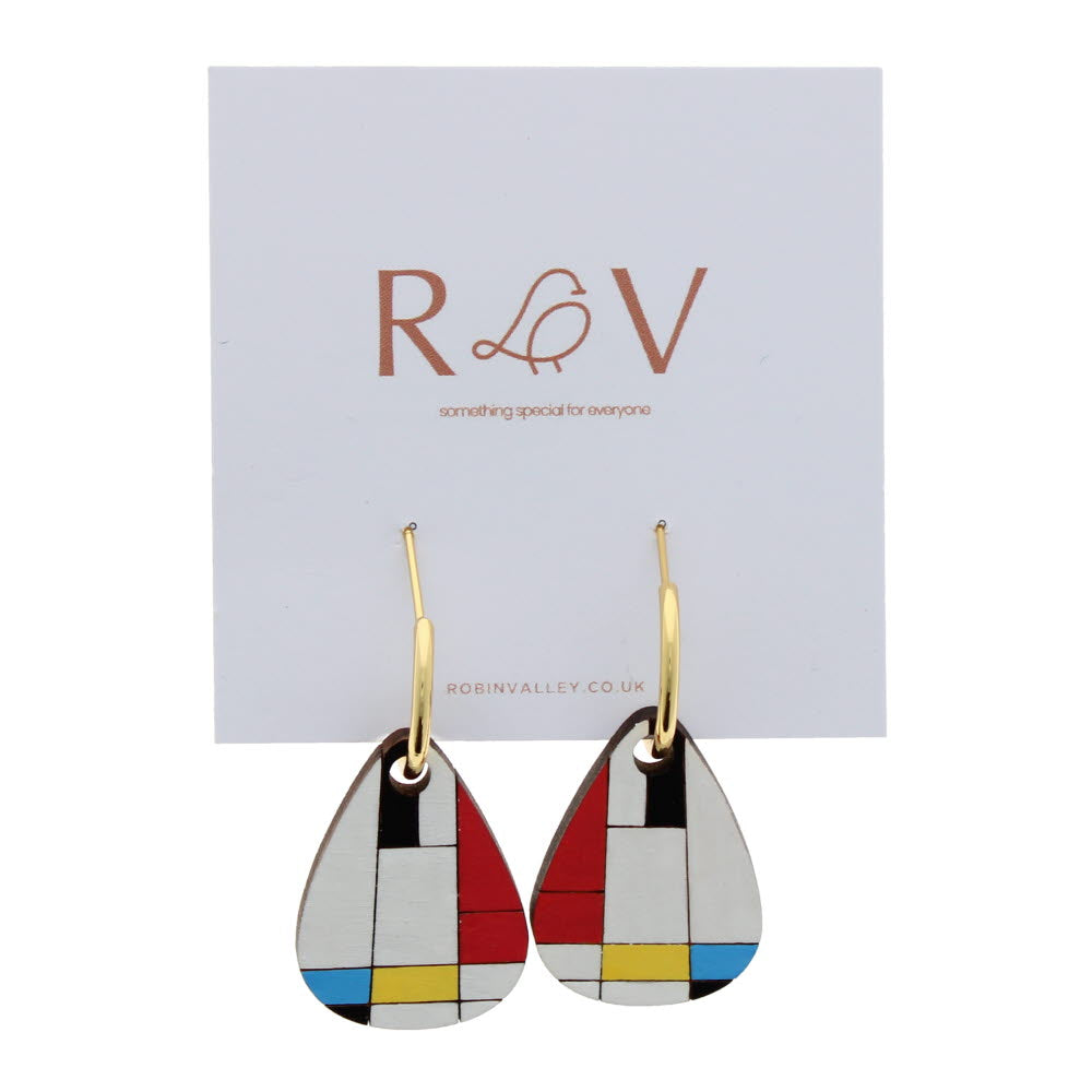 Piet Mondrian hoop earrings | National Museums Liverpool shop