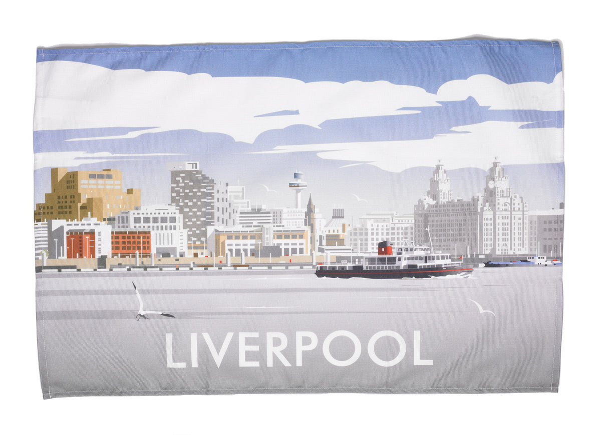 Liverpool Skyline Tea Towel - National Museums Liverpool Shop