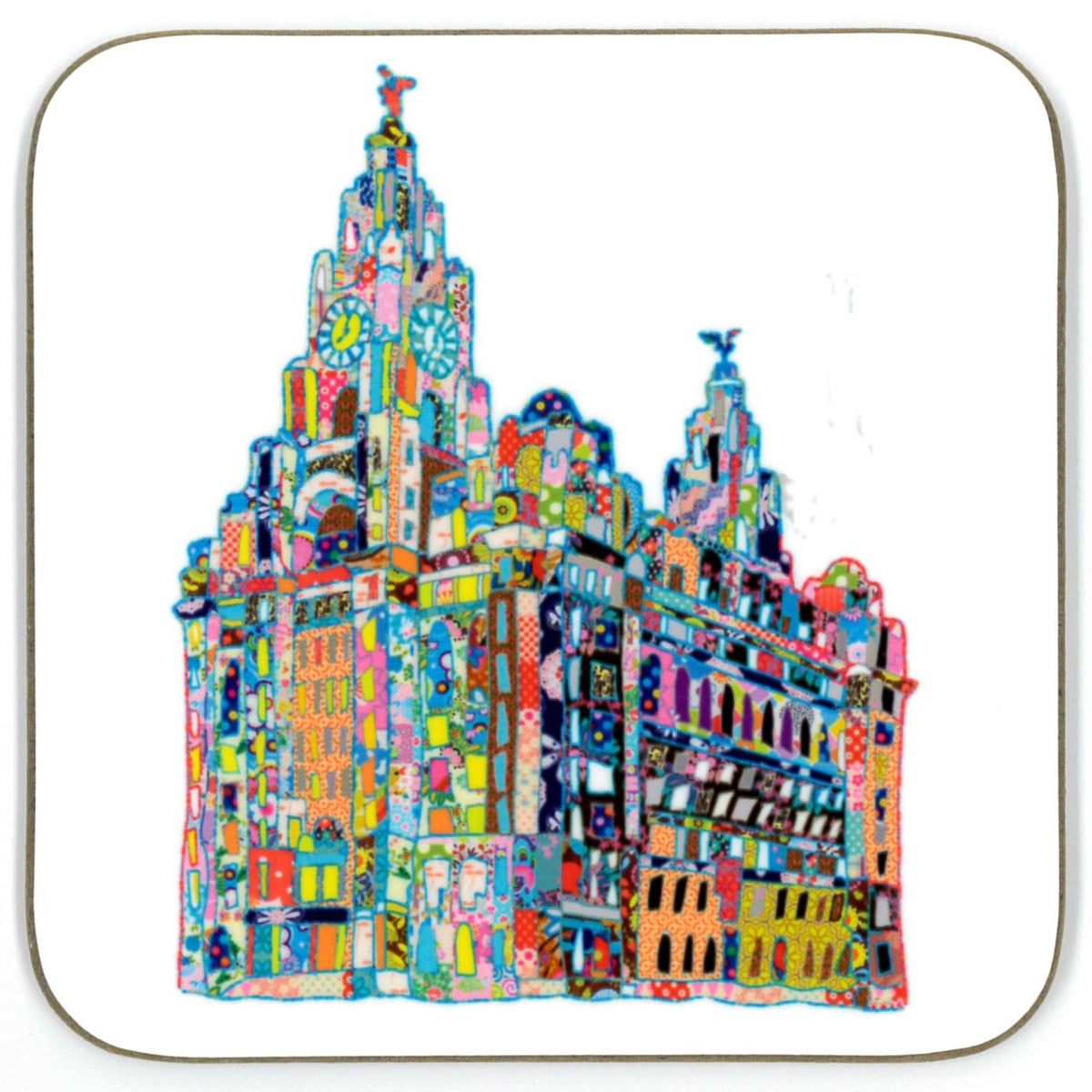 Tula Moon Fabric Liverbuilding Coaster - National Museums Liverpool Shop