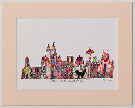 Tula Moon Patchwork Liverpool Skyline Mounted Print - National Museums ...